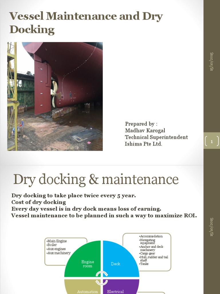 Vessel Maintenance and Dry Docking | PDF | Automation | Water Transport