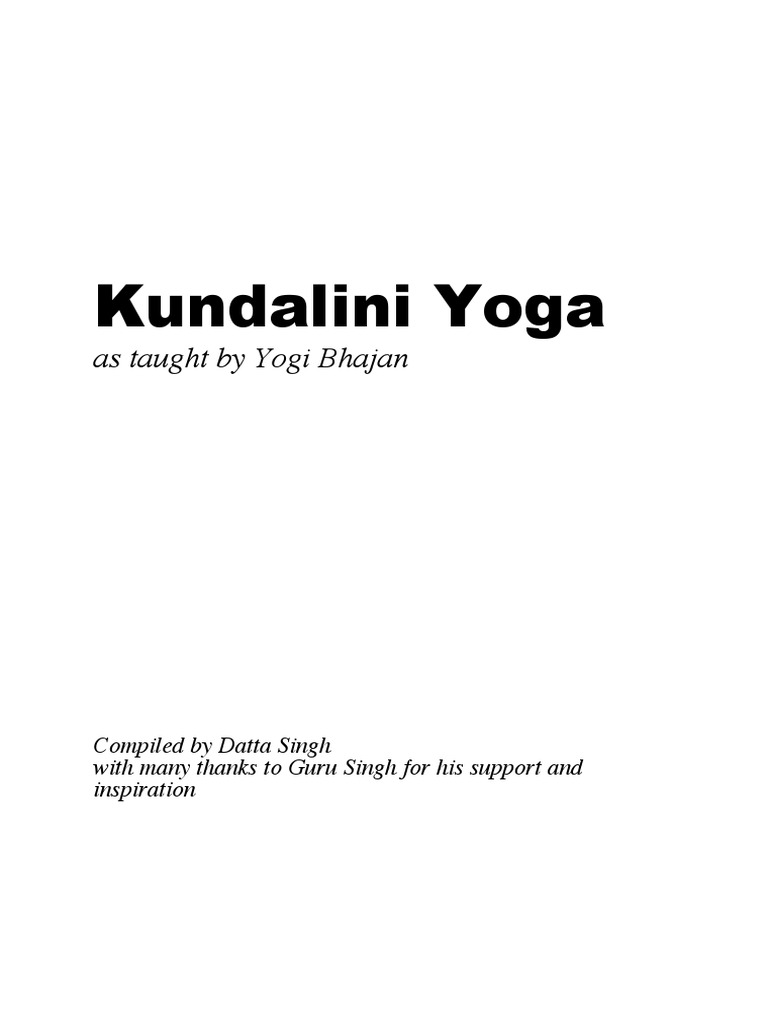 Kundalini Yoga: A Guide by Yogi Bhajan | PDF | Kundalini Yoga | Yoga