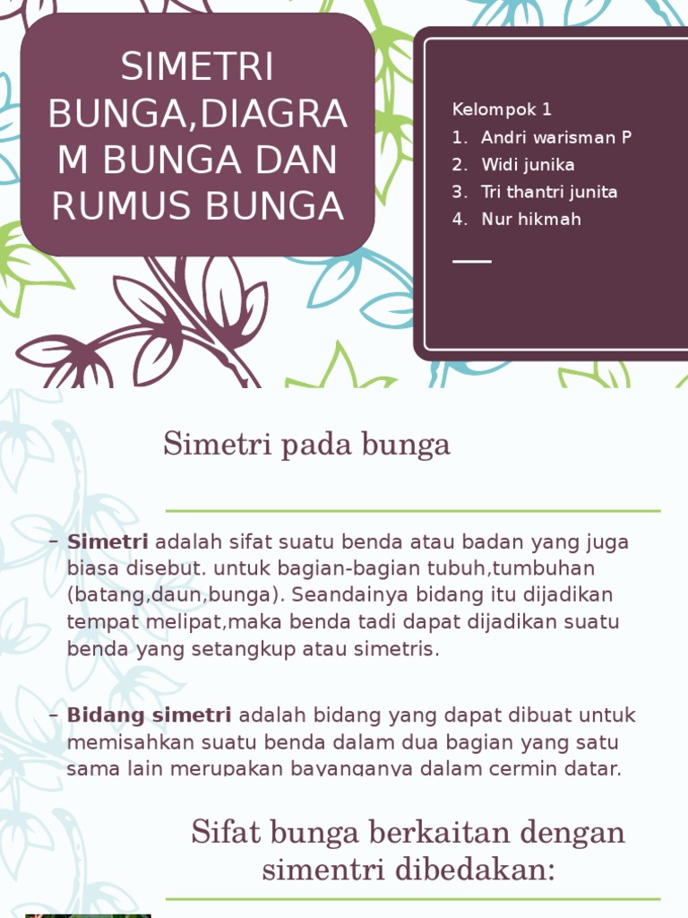 Kelompok 1a Diagram Bunga | PDF