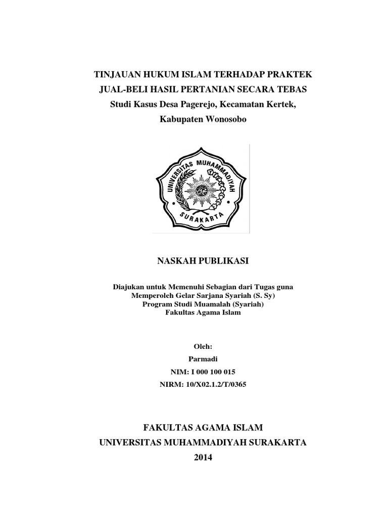 Analisa Jual Beli Tebasan | PDF