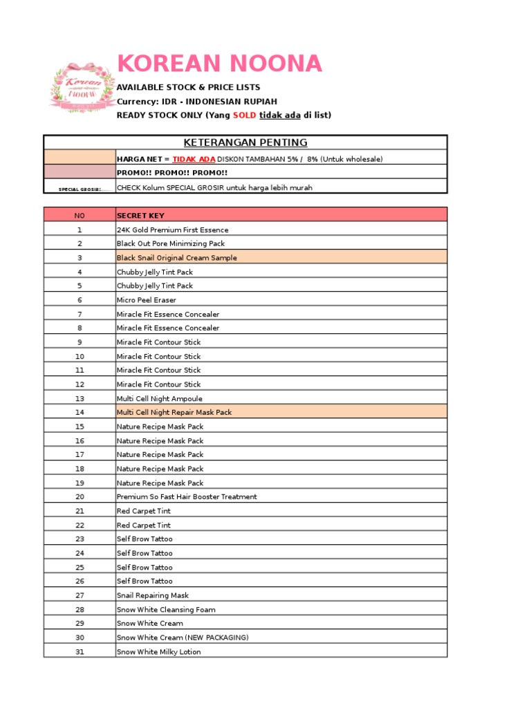 Korean Noona PL 2 | PDF | Shampoo | Cosmetics