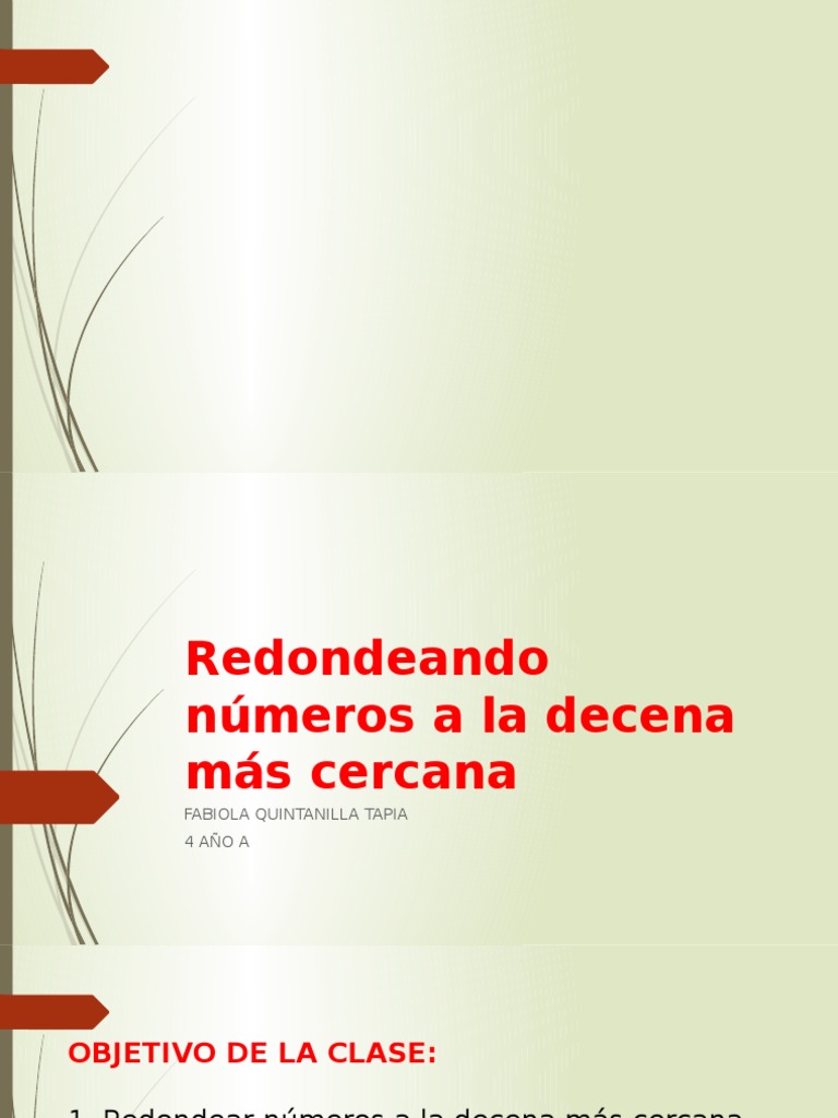 Redondeando Números A La Decena Más Cercana | PDF