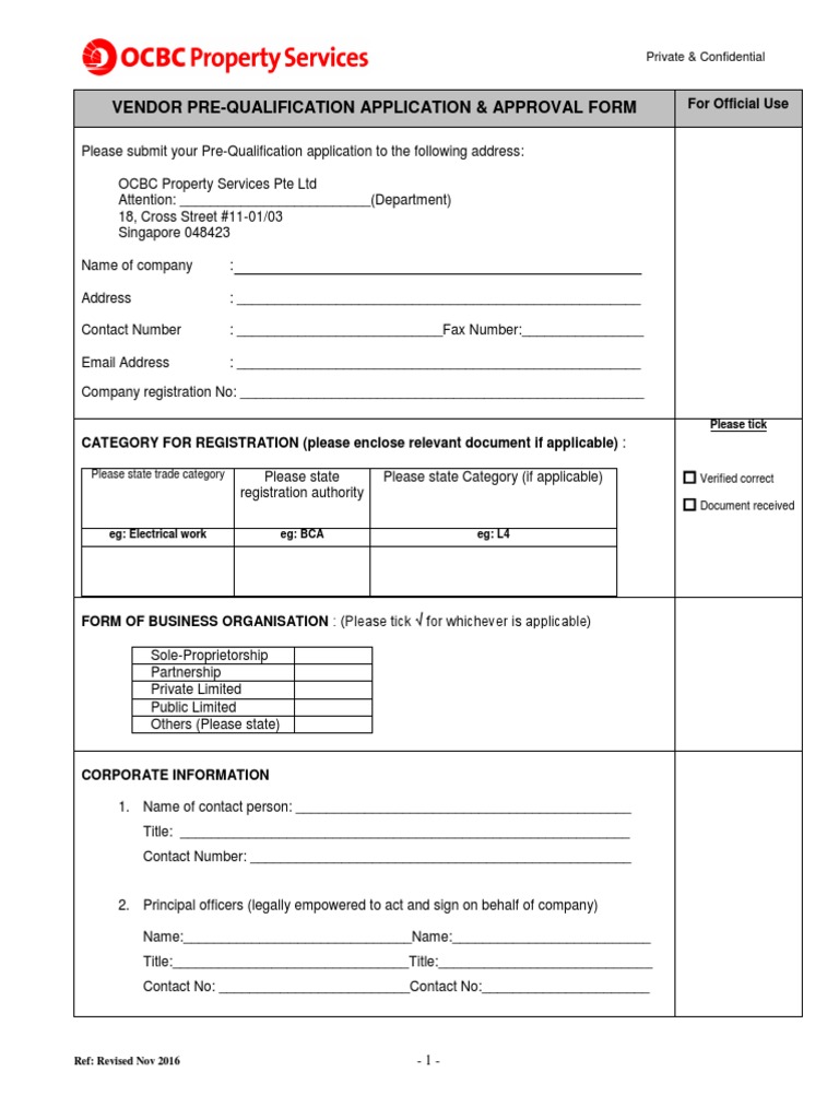 Pre-Q Application and Approval Form Nov16 (LATEST VERSION) PDF | PDF ...