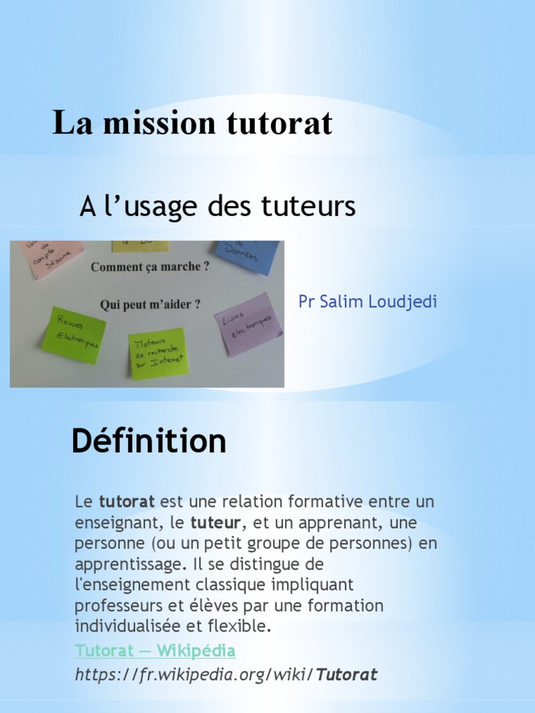 La Mission Tutorat | PDF | Pédagogie | la communication