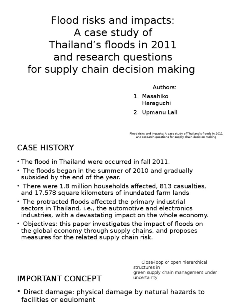 Thailand Floods 2011: Supply Chain Impact | PDF | Flood | Supply Chain