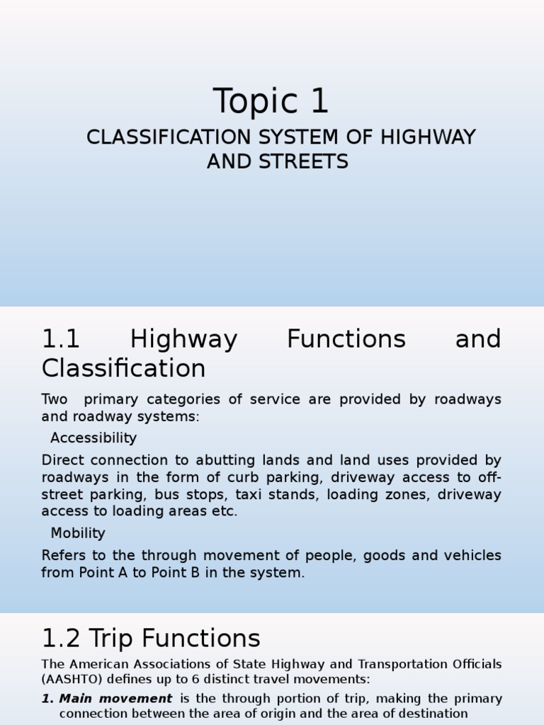 Highway and Street Classification Guide | PDF | Controlled Access ...