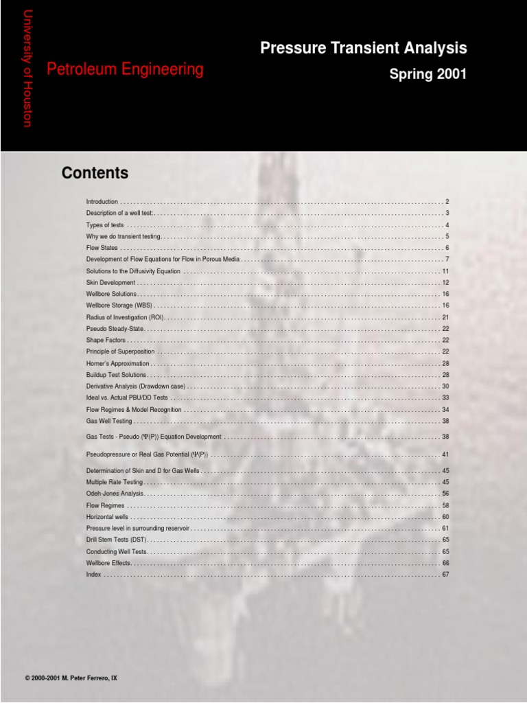 Pressure Transient Analysis PDF | PDF | Steady State | Fluid Dynamics