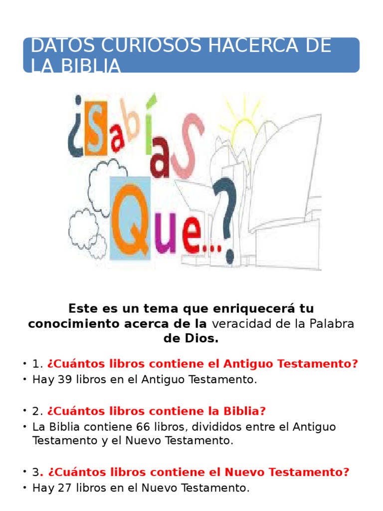 Datos Curiosos Hacerca de La Biblia | Nuevo Testamento | Biblia