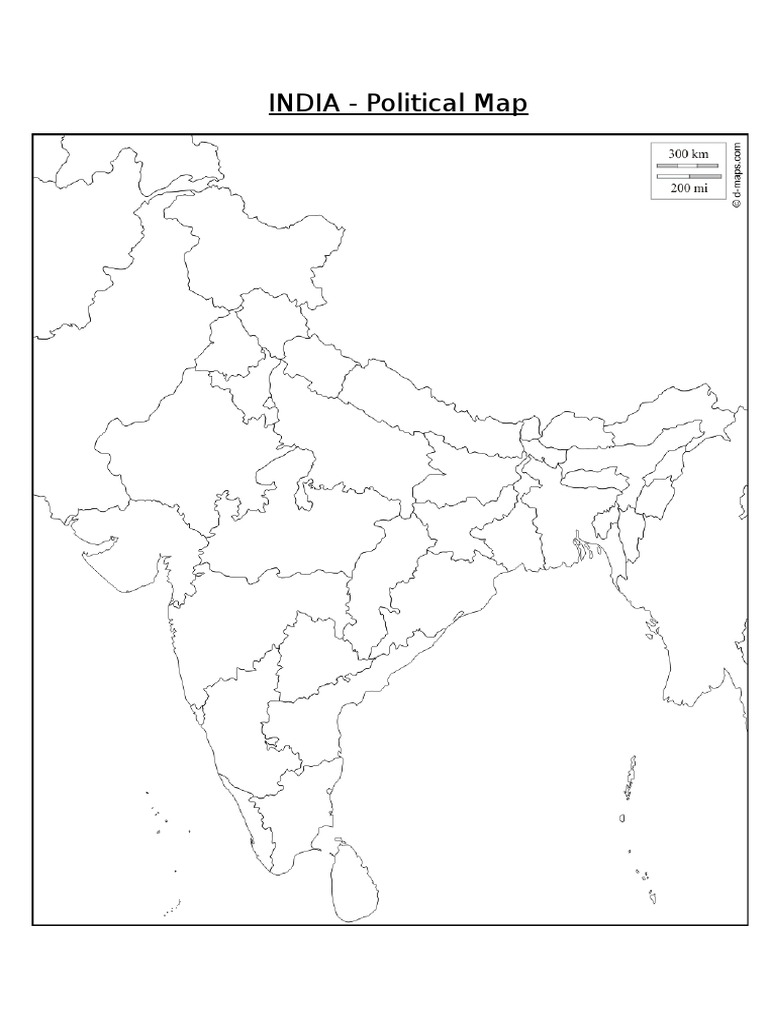 India Political Map - Regions & States | PDF