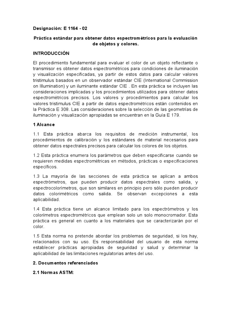Astm E1164-02 | PDF | Medición | Calibración