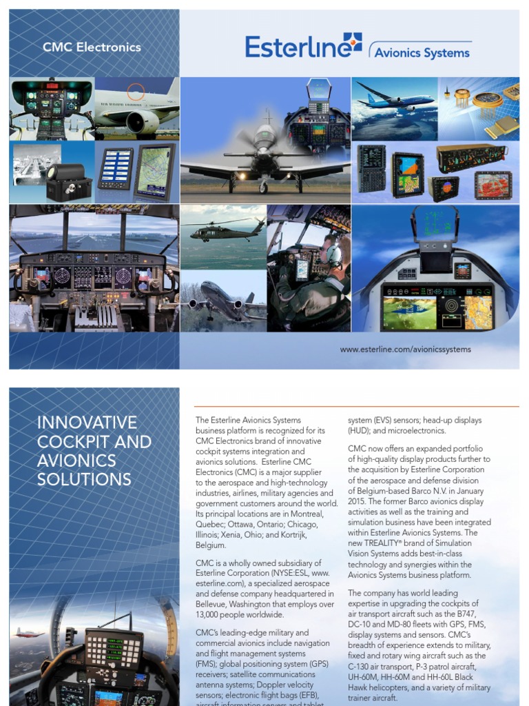 Esterline CMC Electronics Capability Brochure | Download Free PDF | Avionics | Cockpit