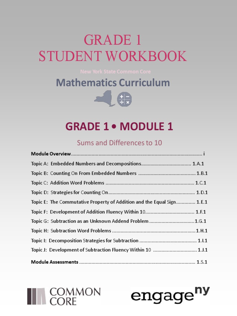 Student Workbook Module 1 PDF | Download Free PDF | Common Core State ...
