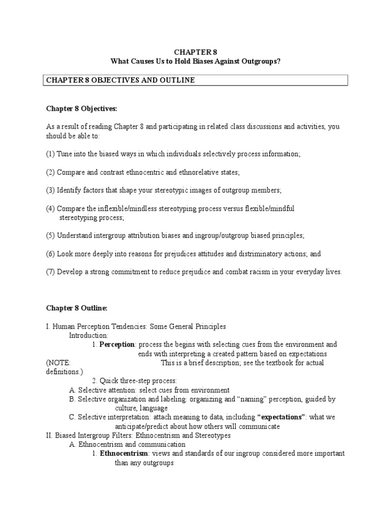 Ting-Toomey UIC SSM Ch08 | PDF | Stereotypes | Prejudices