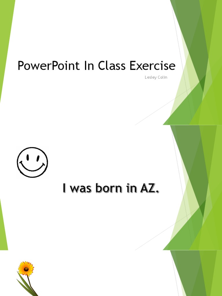 Colin Powerpoint in Class Exercise | PDF