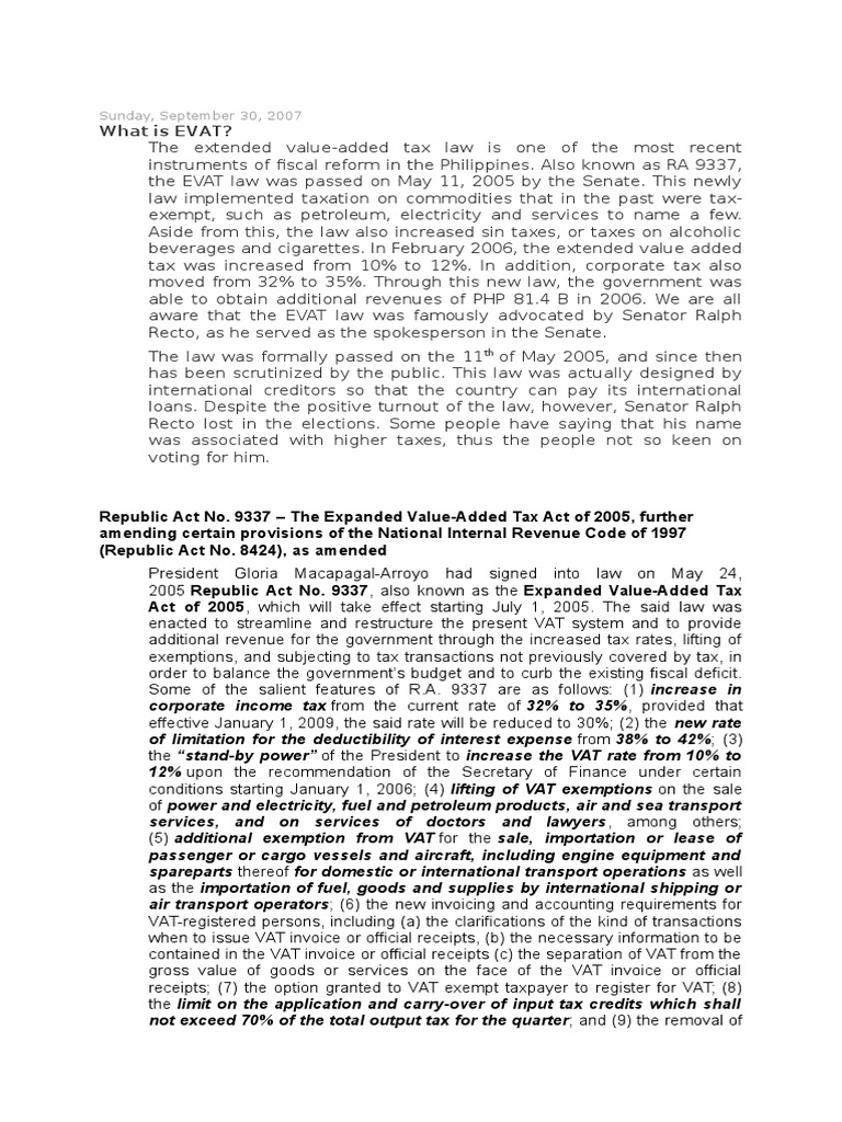 What Is EVAT | PDF | Value Added Tax | Invoice