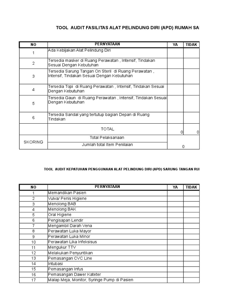 Form Audit Apd | PDF