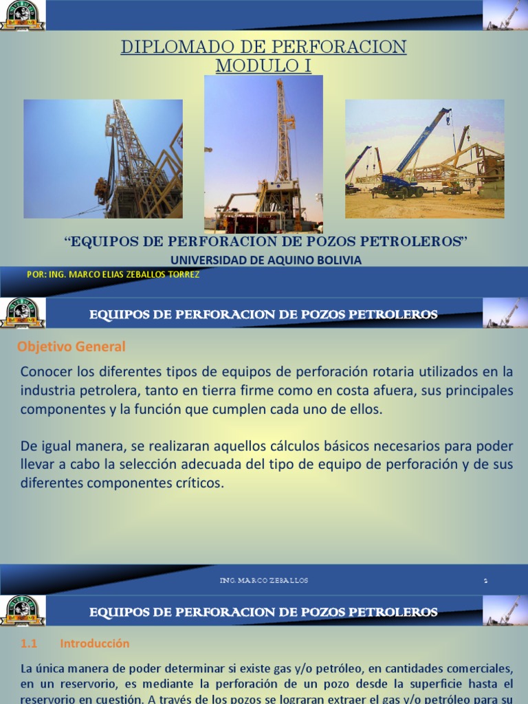 Drilling Module I - Oil Drilling Rigs Presentation - Complete | PDF ...