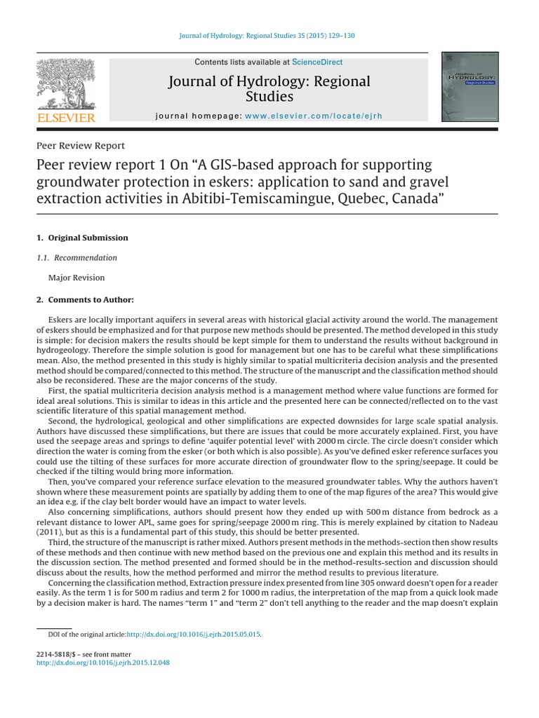 Journal of Hydrology: Regional Studies | PDF | Hydrogeology | Science