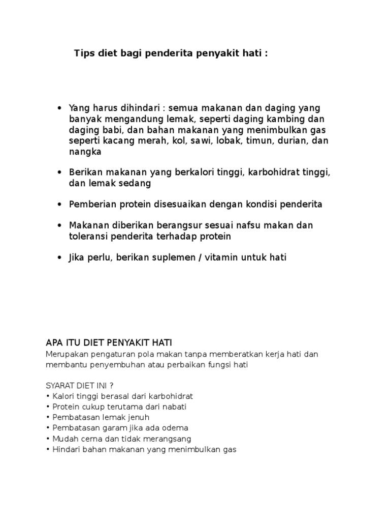 Diet Hati | PDF