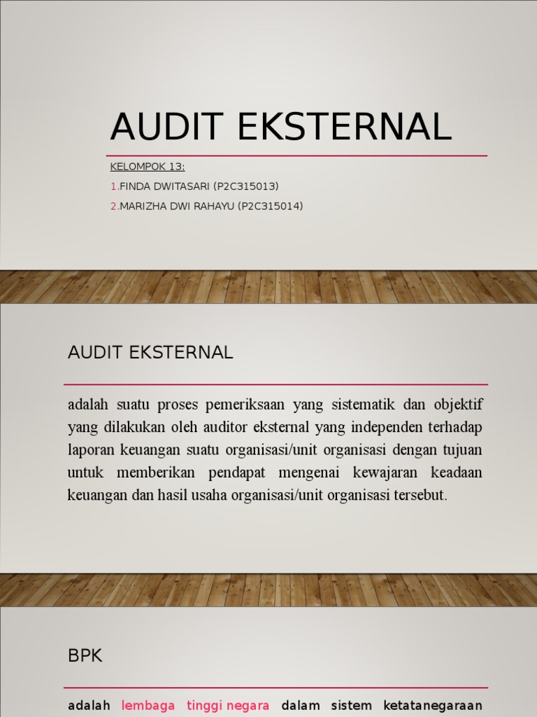 Audit Eksternal | PDF