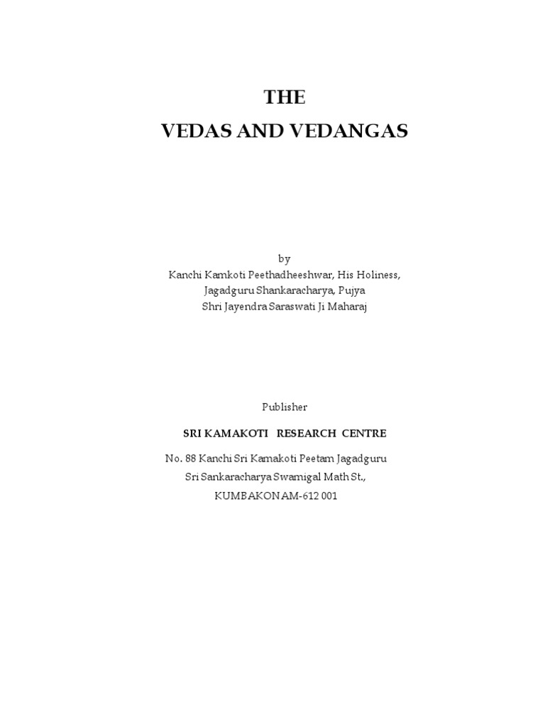 Vedas and Vedangas | PDF | Vedas | Indian Religions