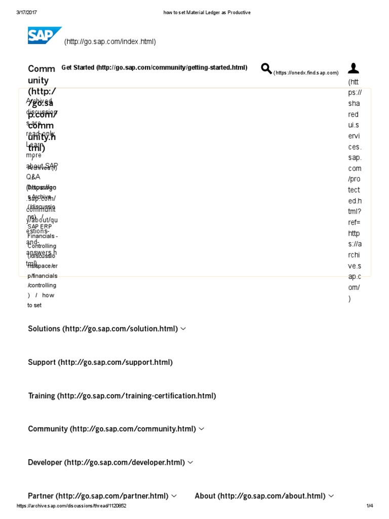 How To Set Material Ledger As Productive | PDF | Intellectual Works | Computing