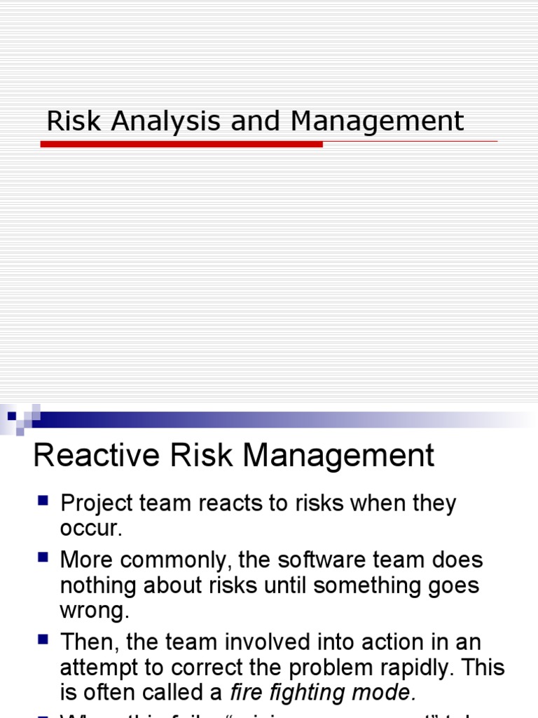 Chapter 13 Risk Analysis and Management | PDF | Risk Management ...