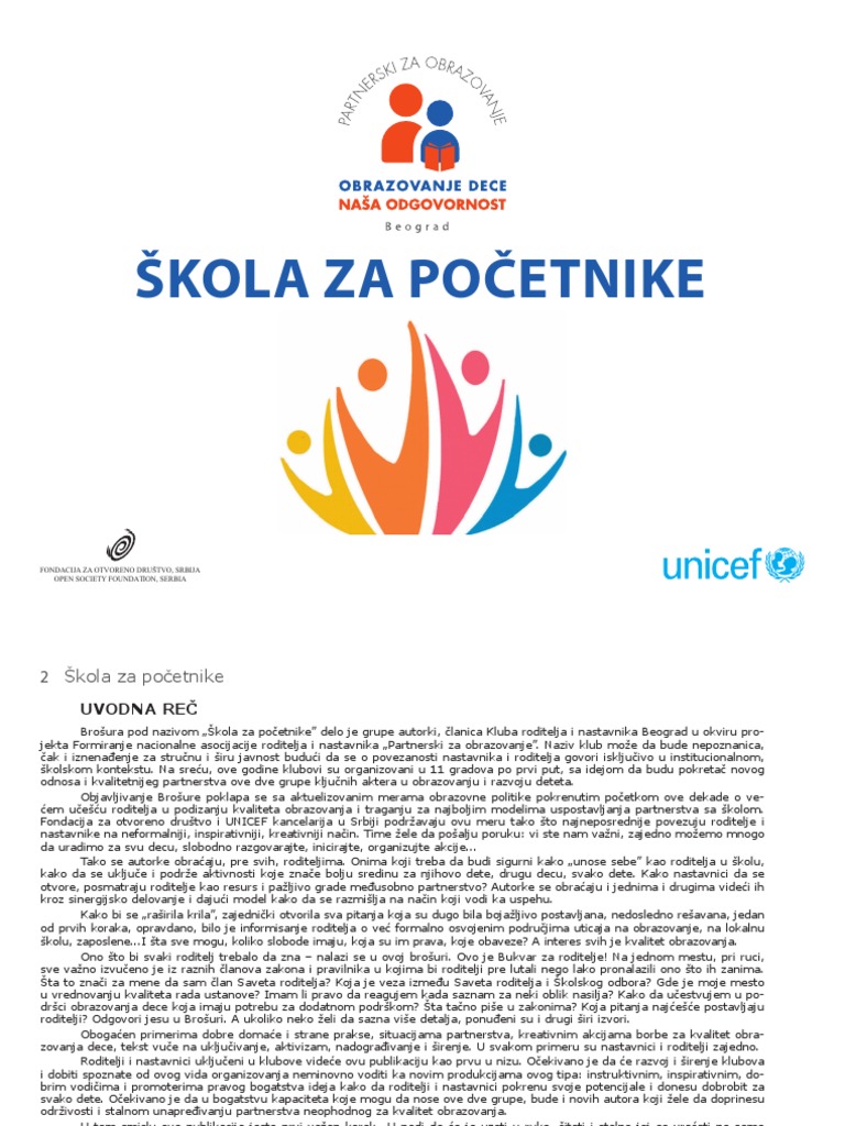 Skola Za Pocetnike | PDF
