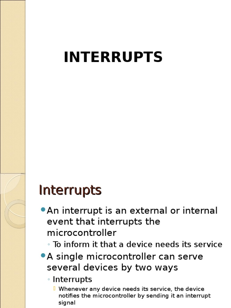 Interrupts 8051 | PDF | Microcontroller | Digital Electronics Interrupts 8051 | PDF | Microcontroller | Digital Electronics