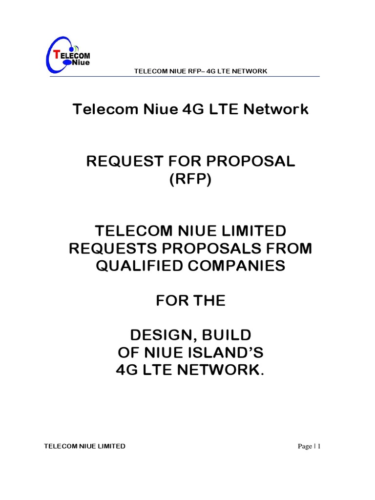 RFP Telecom Niue 13mar17 | PDF