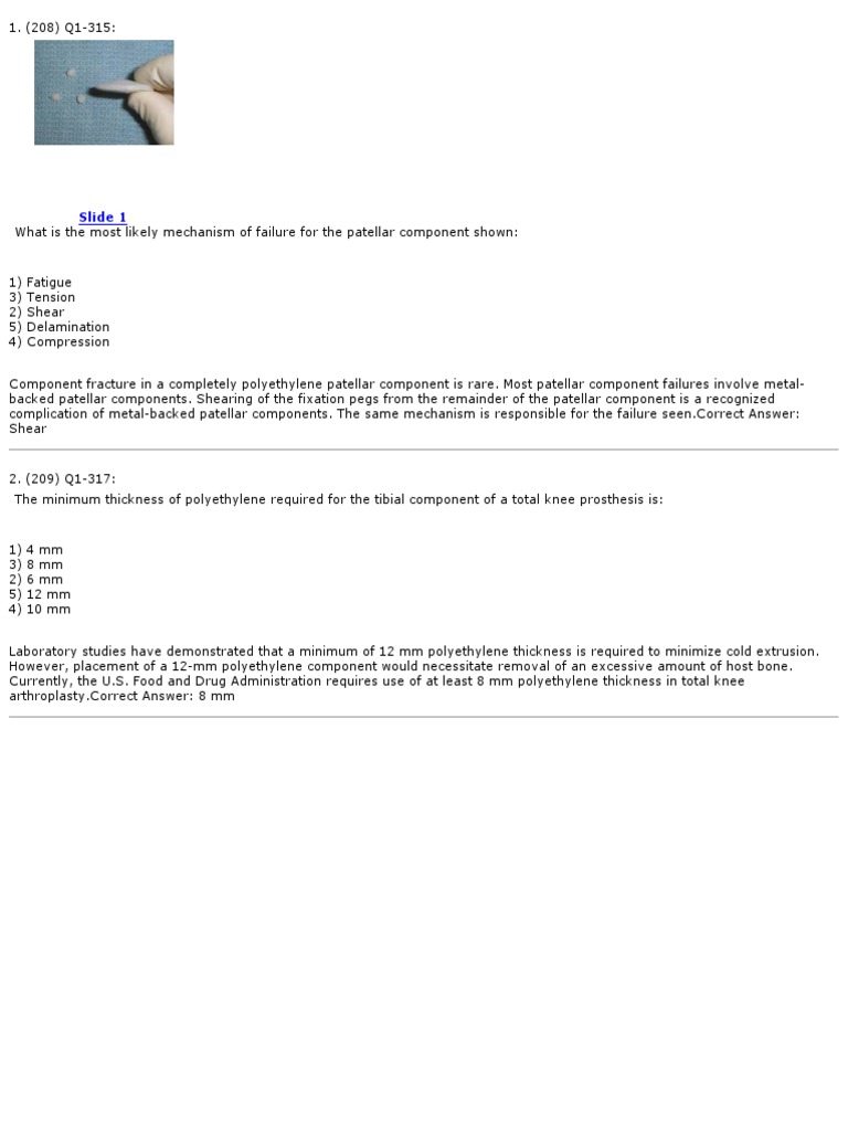 Orthopedics Hyperguide MCQ | PDF | Knee | Shoulder