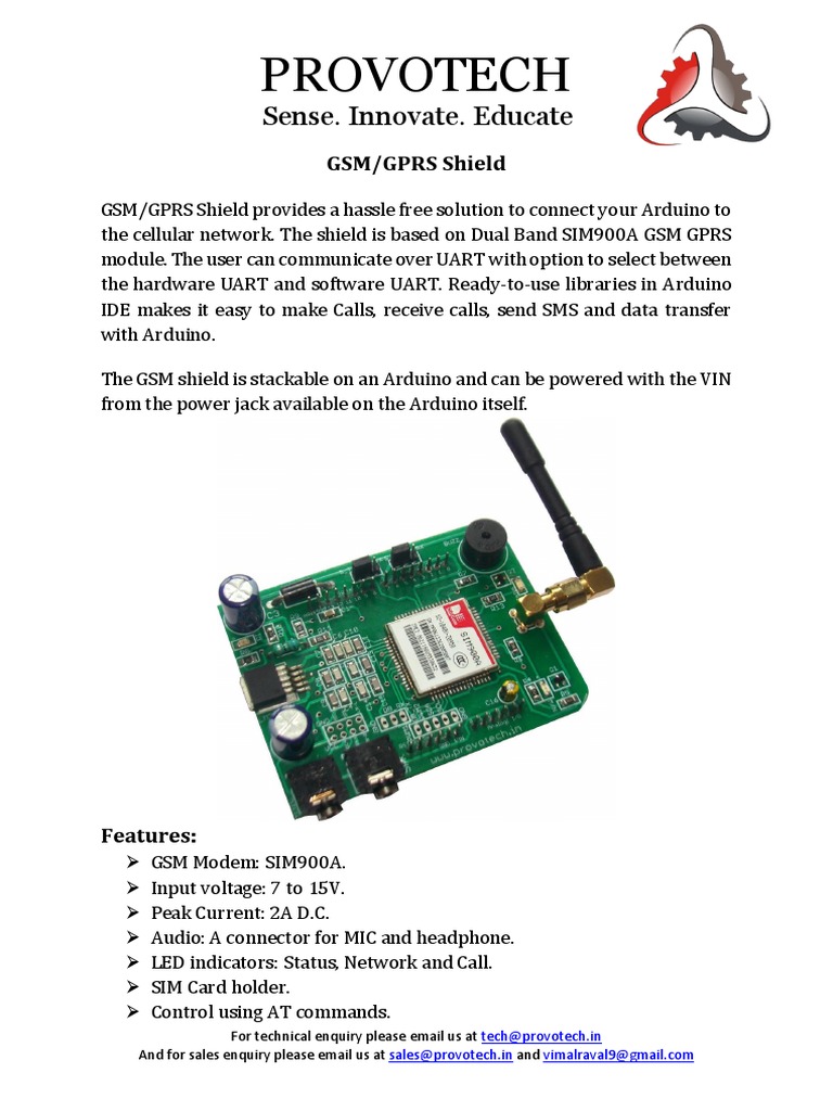 GSM Shield Documentation | PDF | General Packet Radio Service | Arduino