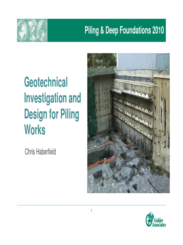Haberfield Presentation | PDF | Deep Foundation | Geotechnical Engineering