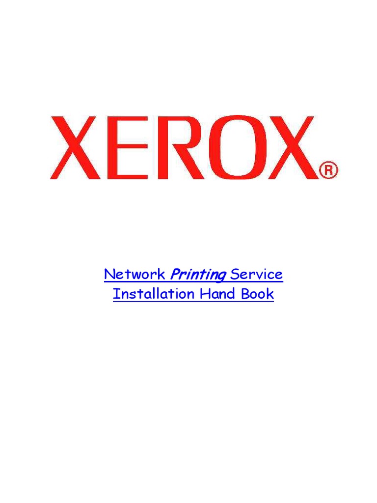Printing: Service Network Installation Hand Book | PDF