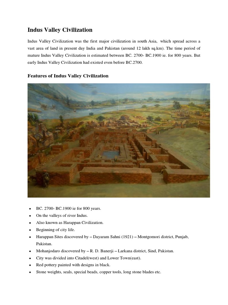 AI 1 - Indus Valley Civilization | PDF | Indus River | Archaeology