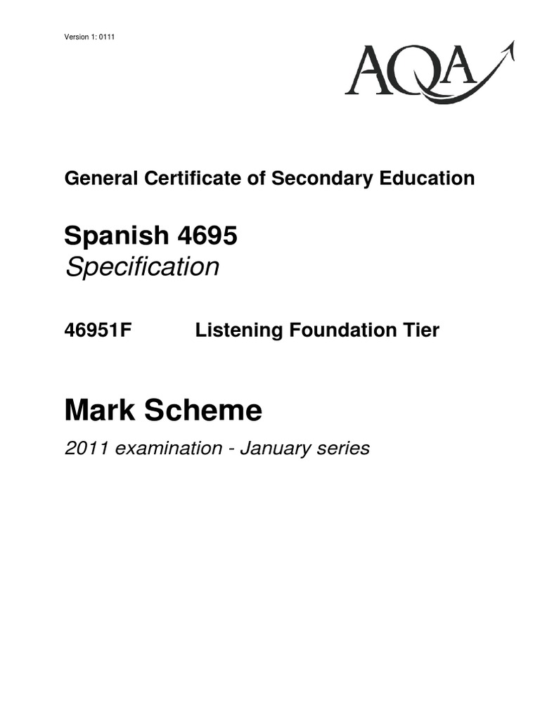 Aqa 46951f W Ms Jan11 | PDF | Multiple Choice | Test (Assessment) Aqa 46951f W Ms Jan11 | PDF | Multiple Choice | Test (Assessment)