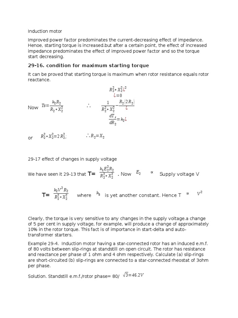 Induction Motor | PDF | Electrical Impedance | Electromagnetism