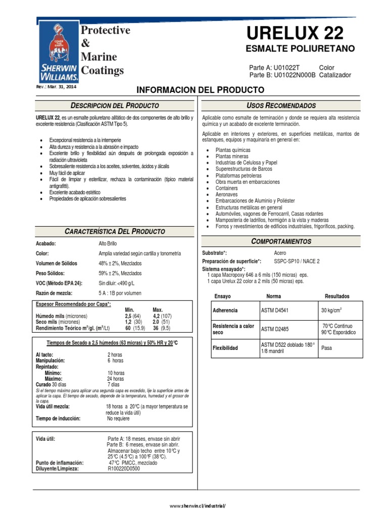 Ficha Tecnica Pintura Sherwin Williams Kem Lustral PDF, 44% OFF