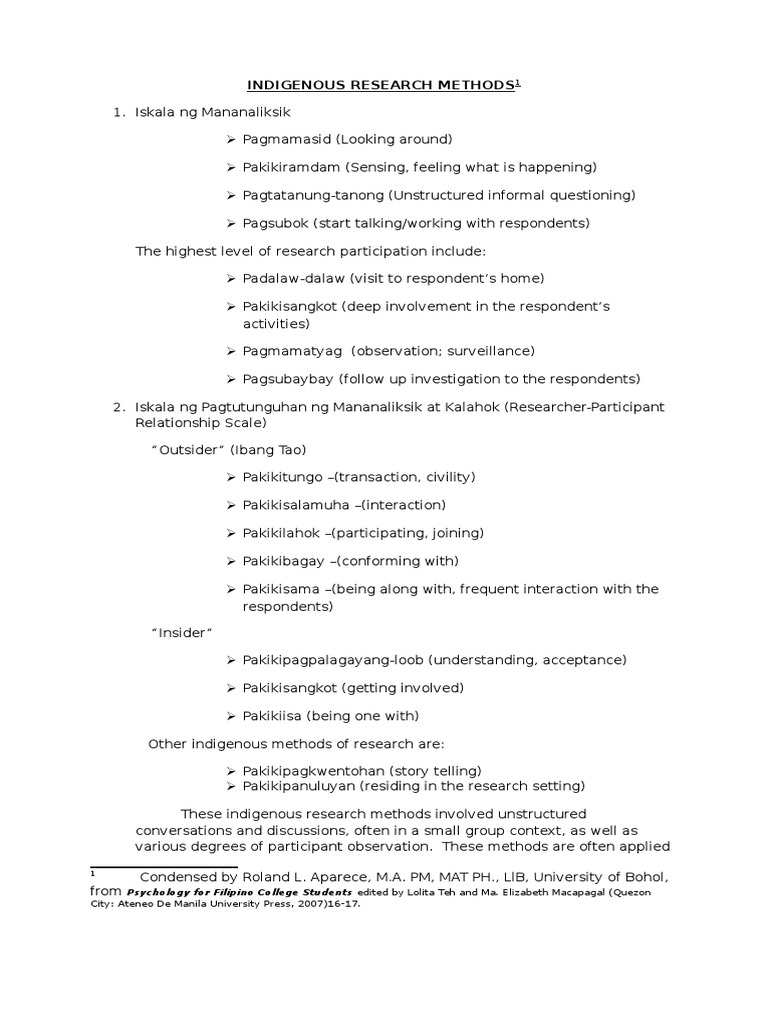 Indigenous Methods of Research | PDF
