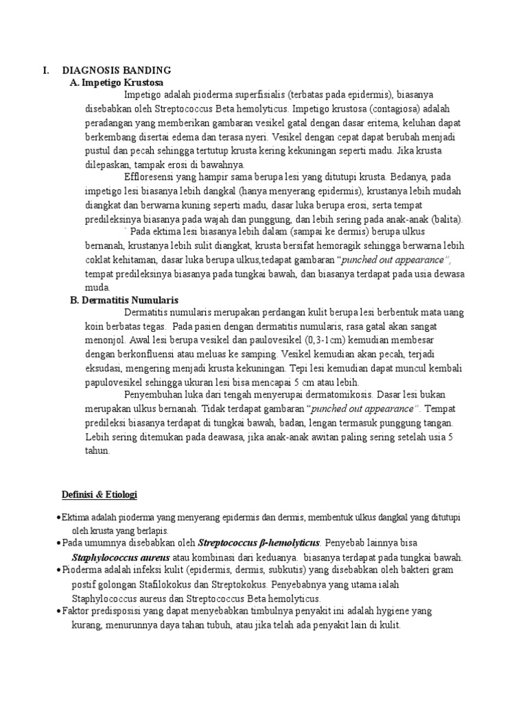 Diagnosis Banding Ektima | PDF