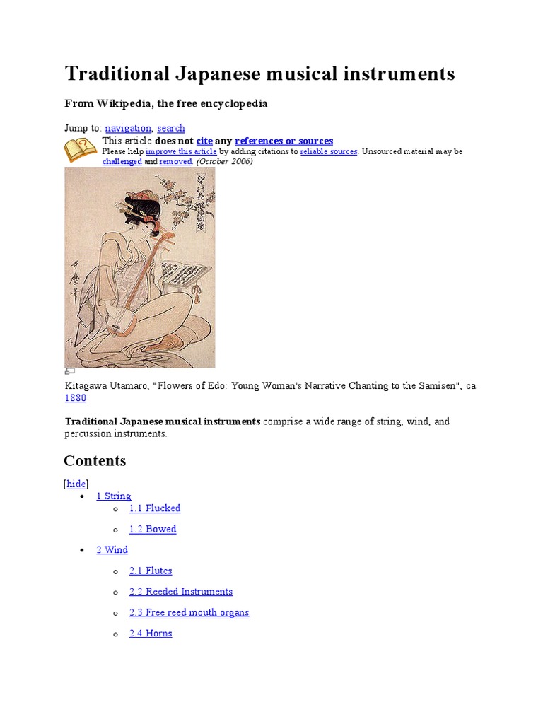 Traditional Japanese Musical Instruments Pdf Chordophones String
