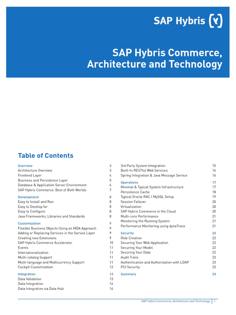 WP SAP Hybris Commerce Architecture and Technology en | PDF | Application Programming Interface ...