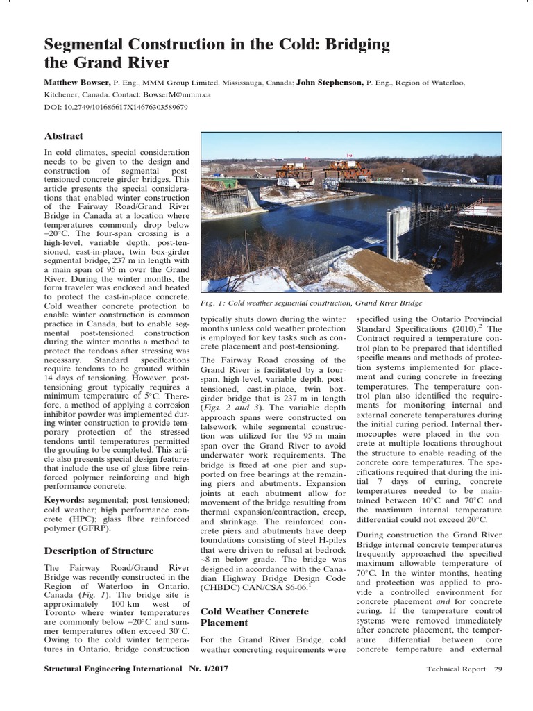 Cold-Weather Bridge Construction | PDF | Prestressed Concrete | Corrosion
