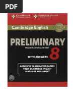 PET Practice Test 3 Answer Key | PDF