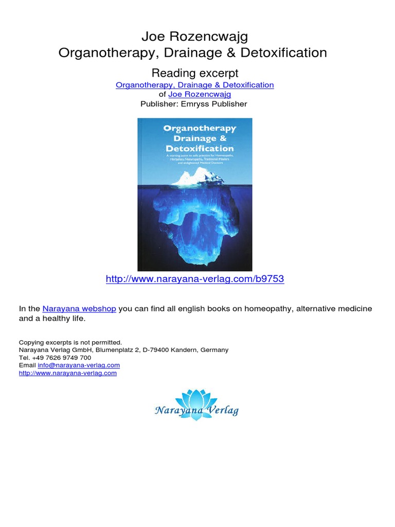 Organotherapy Drainage Detoxification Joe Rozencwajg | PDF | Homeopathy ...