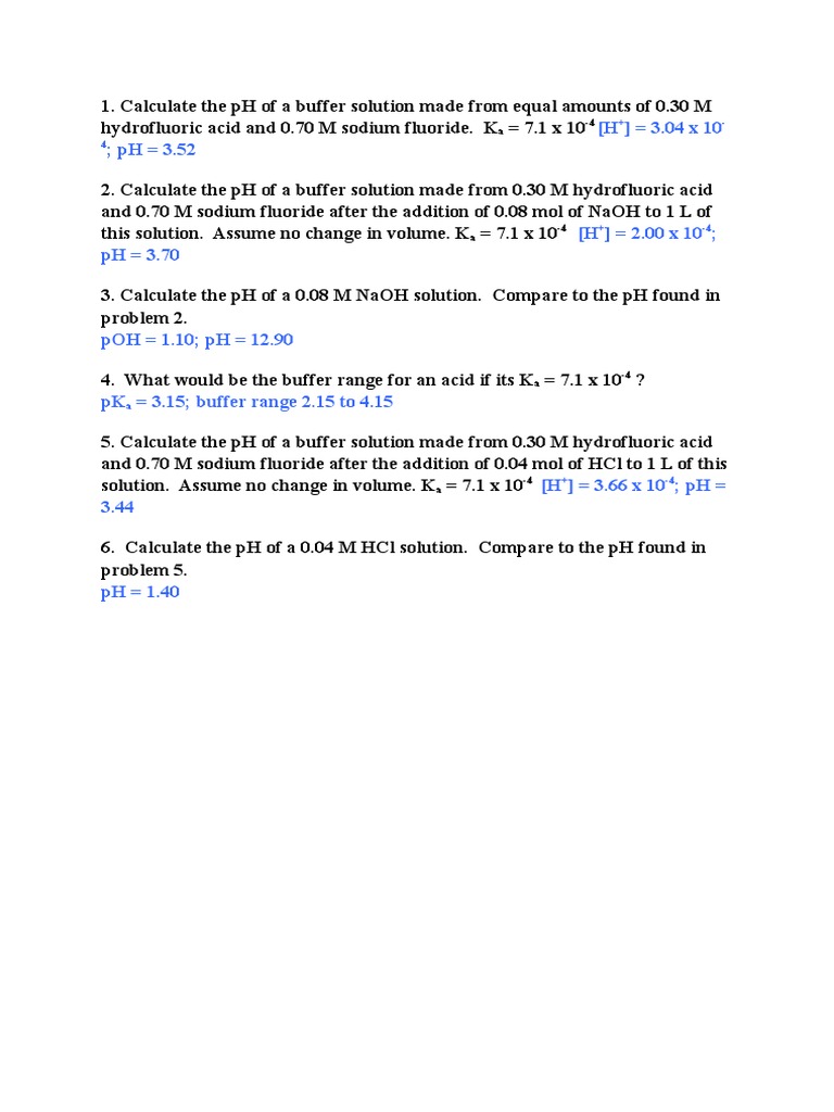 Buffer Calculations | PDF