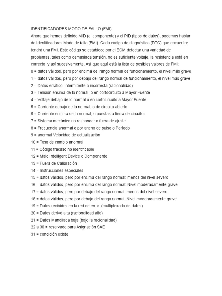 Identificadores Modo de Fallo | PDF | voltaje | Electrónica