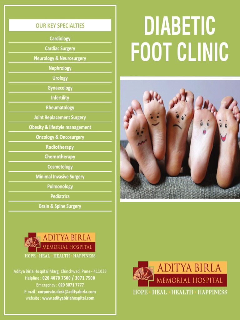 Diabetic Foot Clinic Brochure | PDF | Amputation | Wound