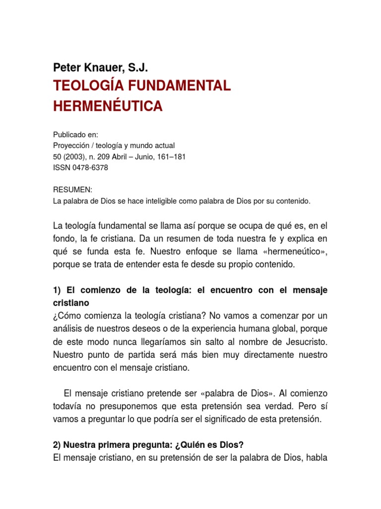 Peter Knauer | PDF | espíritu Santo | Fe