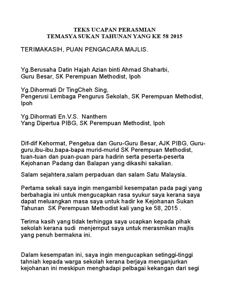 Teks Ucapan Pengerusi Majlis Perasmian Skrip Pengacar - vrogue.co Teks Ucapan Pengerusi Majlis Perasmian Skrip Pengacar - vrogue.co